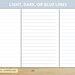 Vertical Lined Paper in College, Narrow & Wide Rule. Note Taking Refill ...