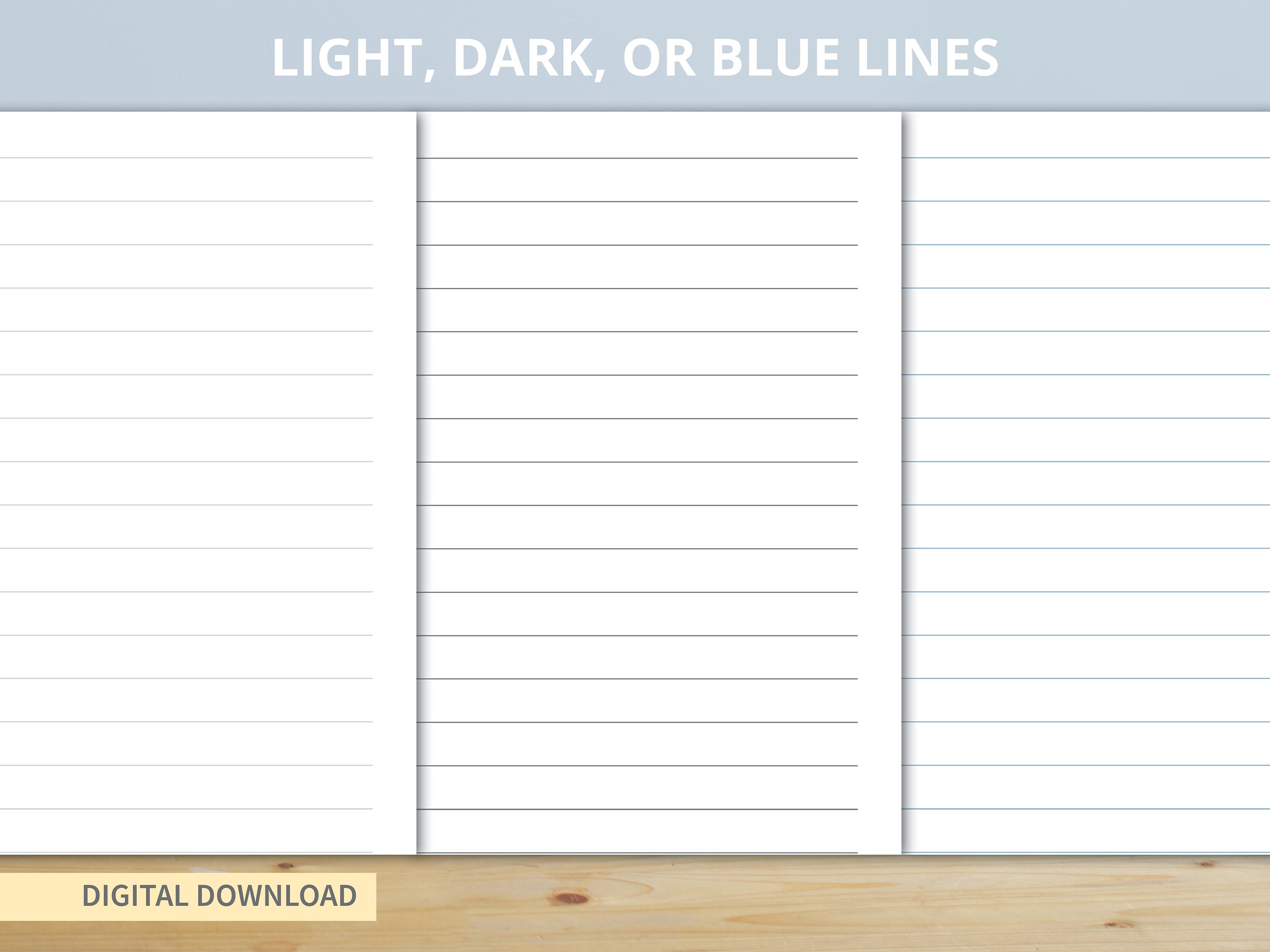 Vertical Lined Paper in College, Narrow & Wide Rule. Note Taking Refill ...