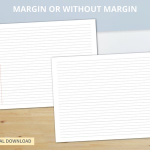 Horizontal Lined Paper in College, Narrow & Wide Rule. Note Taking ...