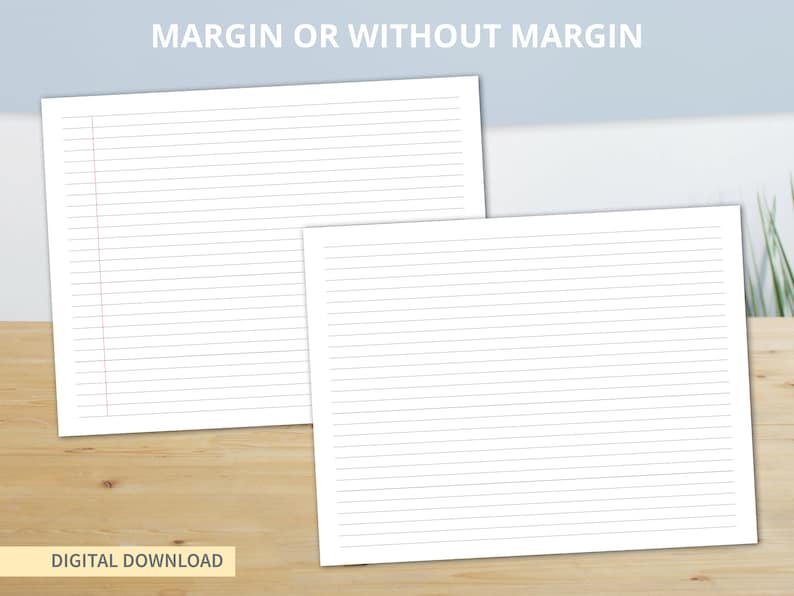 Horizontal Lined Paper in College, Narrow & Wide Rule. Note Taking ...