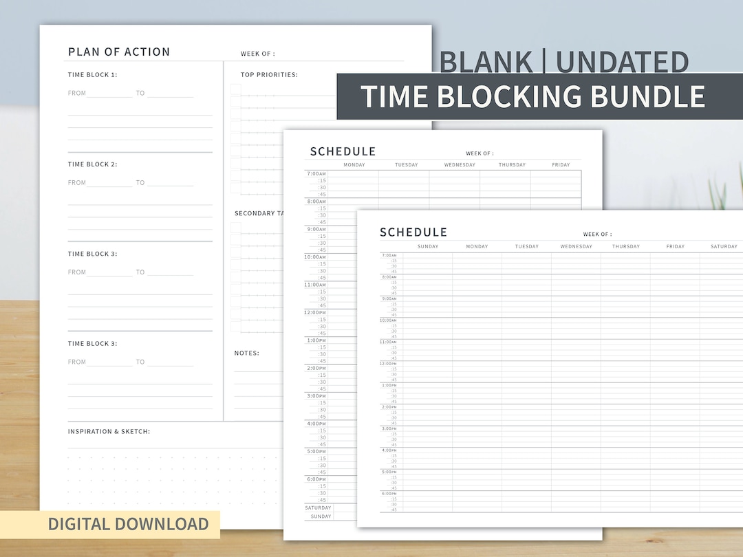 Time Blocking & Scheduling Planner Pages With Unique Features. Tab ...