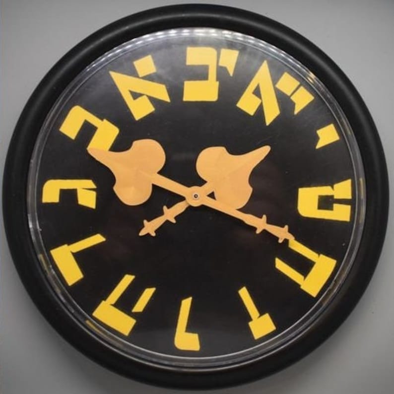 Prague Jewish Town Hall Hebrew Clock Replica - Backwards Clock With ...