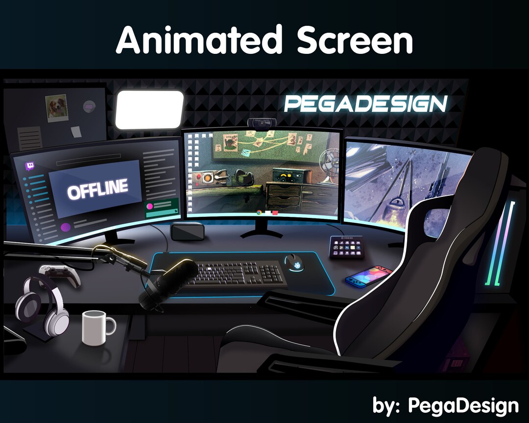 Black White Game Room | Twitch Animated Stream Screen | | Starting ...