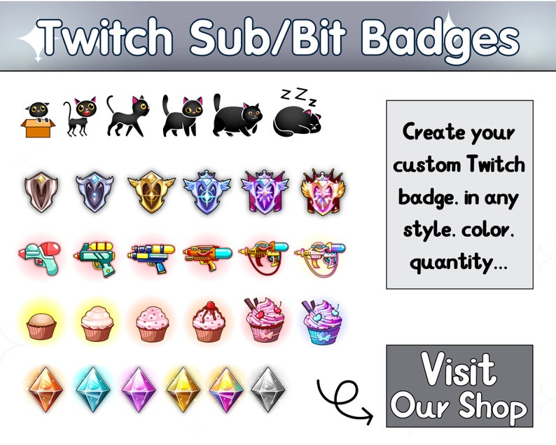 Neon Bit Badges Twitch Bit Badges Twicth Sub Badges - Etsy