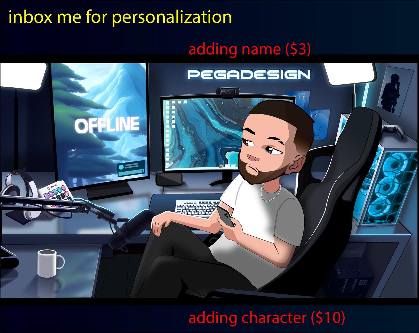 Blue Game Room | Twitch Animated Stream Screen| Starting Screen ...