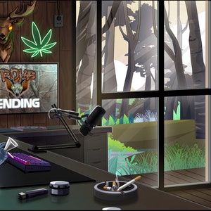 Weed Game Room Stream Screen | Smoke Boong Cannabis | Animated Stream ...
