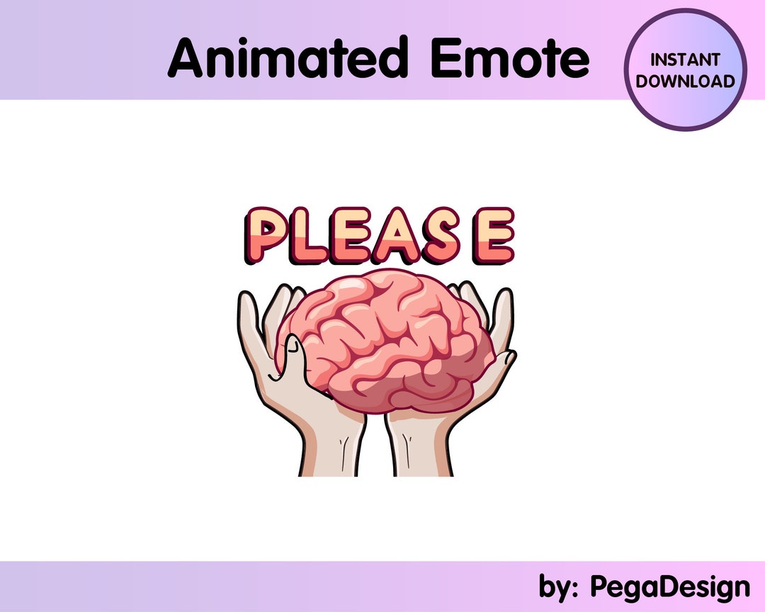 Brain Twitch Emote | Animated | Vtuber - Etsy