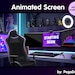 Stream Animated Screen Pixel Style Retro Desk Cat Game Room Twitch ...