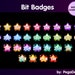 Neon Bit Badges Twitch Bit Badges Twicth Sub Badges Rainbow Neon - Etsy