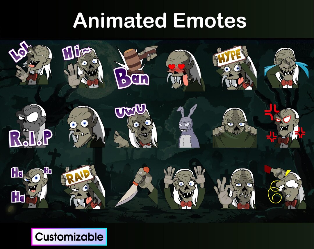 Crypt Keeper Animated Twitch Emotes: Halloween Horror Streaming - Etsy