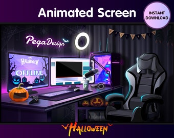 4x Animated Stream Screen for Twitch Lofi Game Room Neon - Etsy