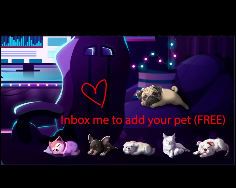 4x Animated Stream Screen for Twitch Lofi Game Room Neon - Etsy