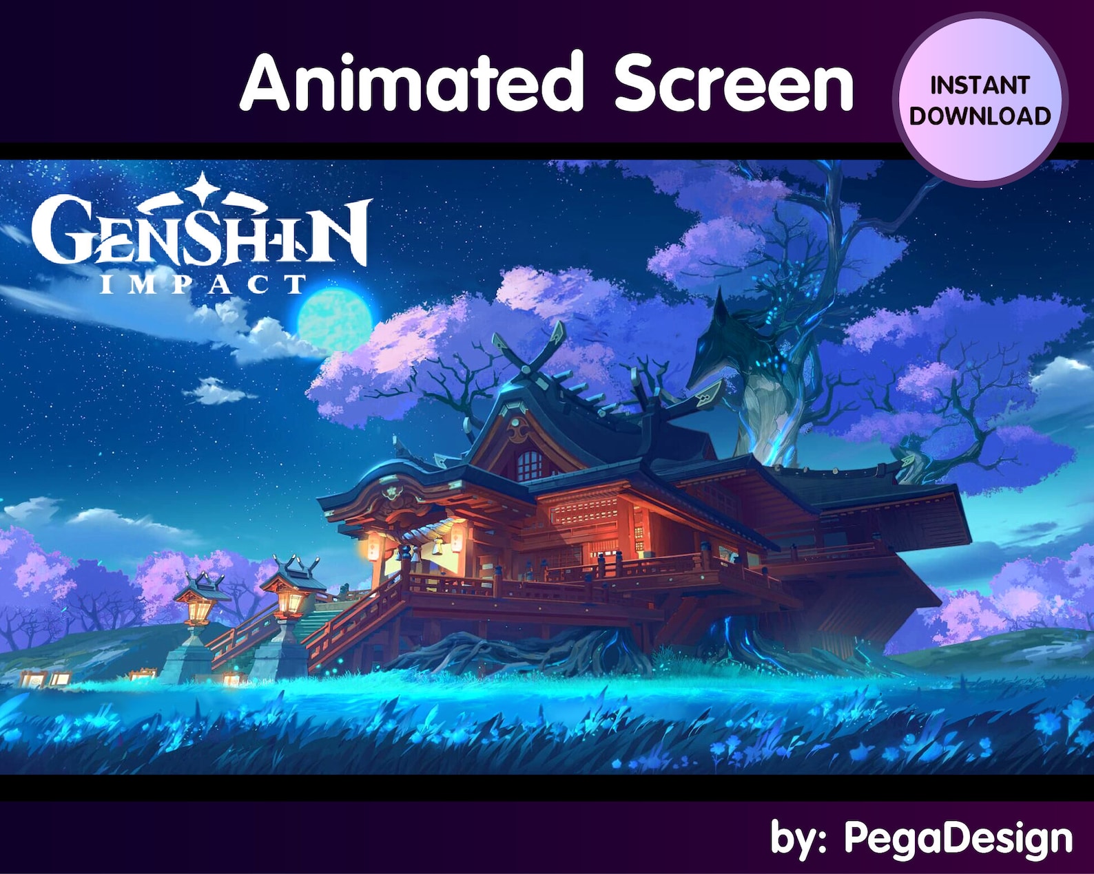 Genshin Impact Stream Screen | Animated Screen | Twitch Stream Screen ...