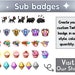 Rank Shield Sub Badges / Twitch Sub Bit Badges / Sub Badges / - Etsy