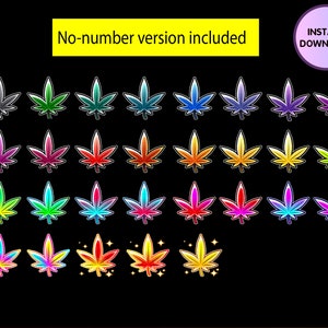 WEED LEAF Bit Badges Designed for Twitch, Discord, Bit, Streamers - Etsy