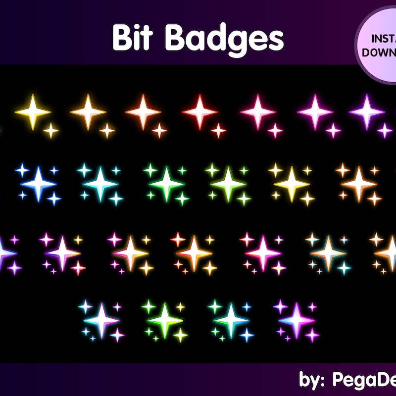 Bit Badge Sparkles - Etsy UK