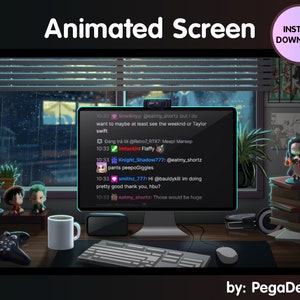 Retro Anime Game Room | Twitch Animated Stream Screen | Starting Screen ...