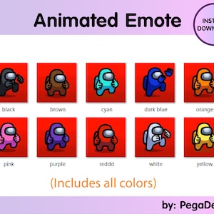 Dancing Among Us Emotes | Animated Emote |twitch Overlay | Funny Emote ...