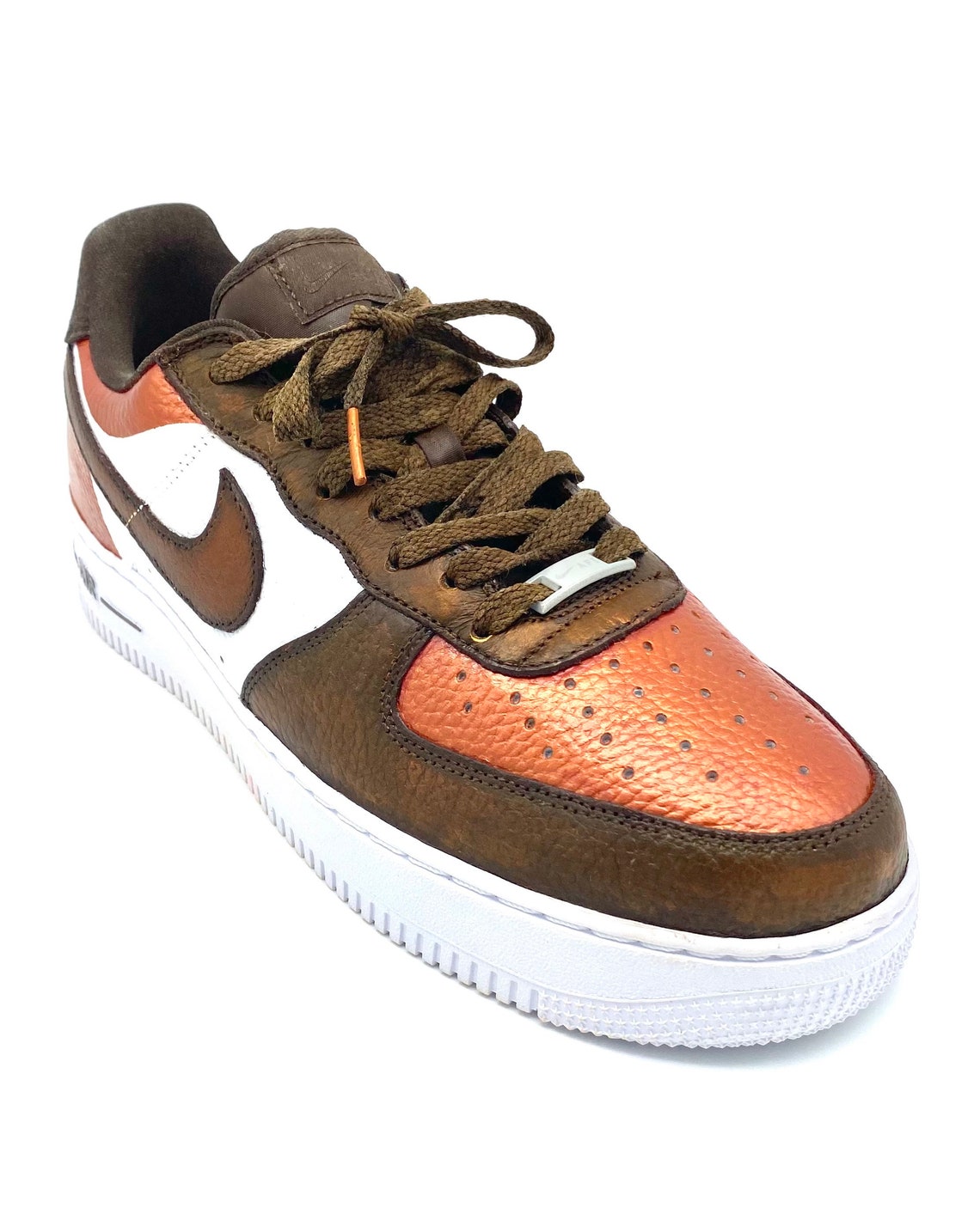 Nike Air Force One Brown Copper Custom / AF1 23 - Etsy