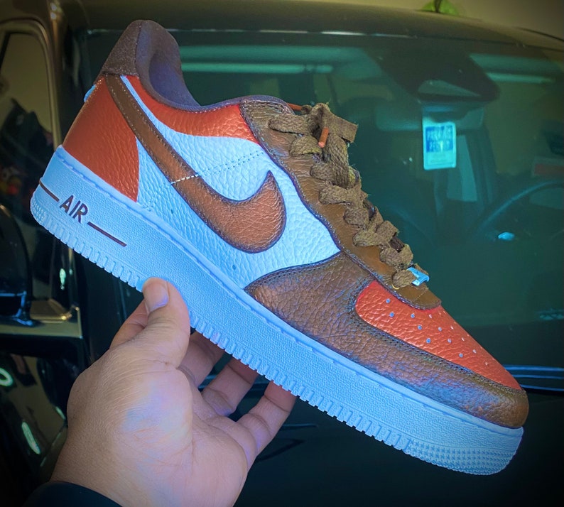 Nike Air Force One Brown Copper Custom / AF1 23 - Etsy
