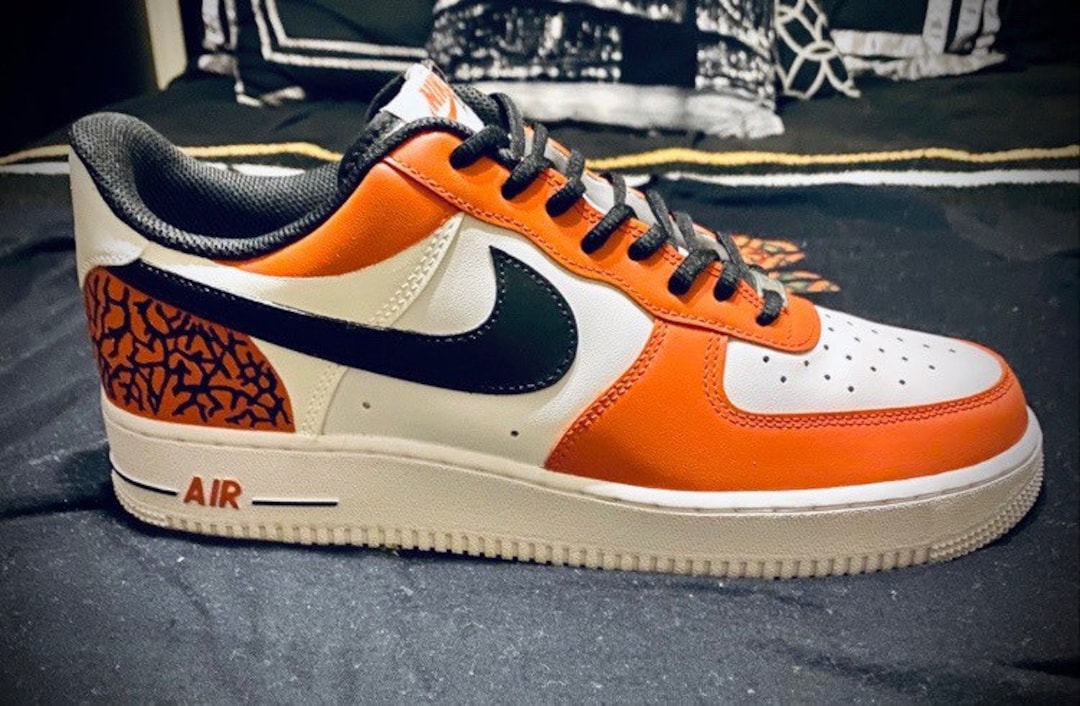 Nike Air Force One Orange Custom Shoe/ AF1 23 - Etsy