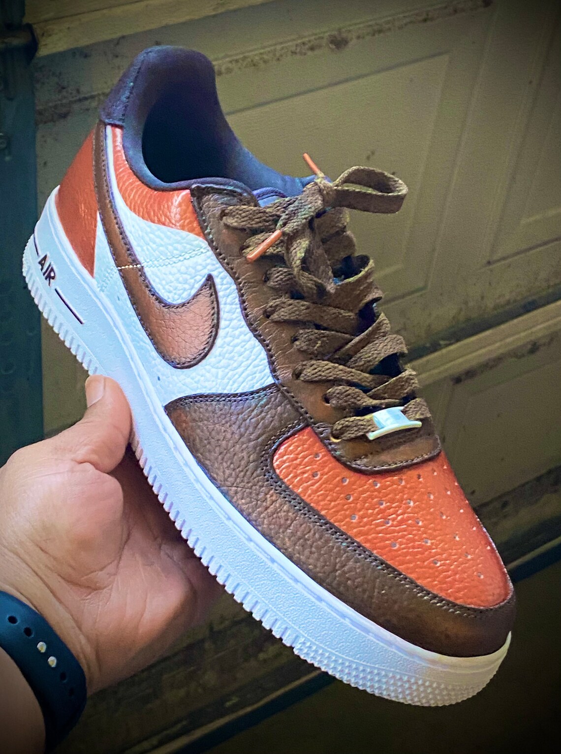 Nike Air Force One Brown Copper Custom / AF1 23 - Etsy