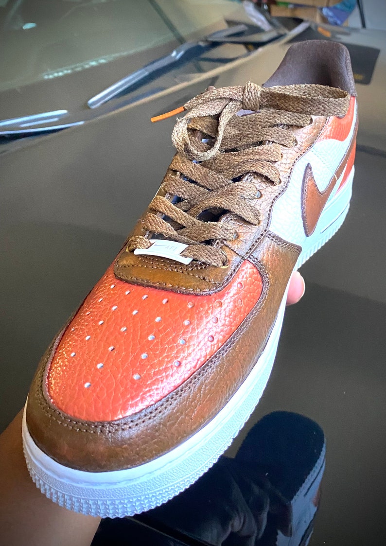 Nike Air Force One Brown Copper Custom / AF1 23 - Etsy