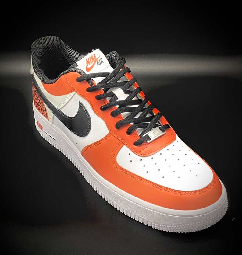Nike Air Force One Orange Custom Shoe/ AF1 23 - Etsy