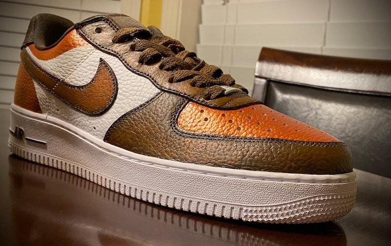 Nike Air Force One Brown Copper Custom / AF1 23 - Etsy