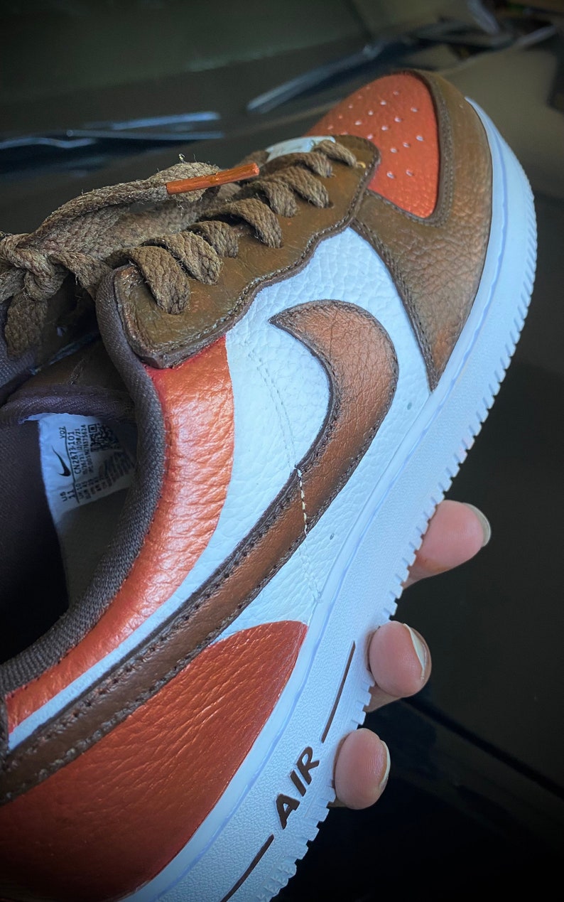 Nike Air Force One Brown Copper Custom / AF1 23 - Etsy