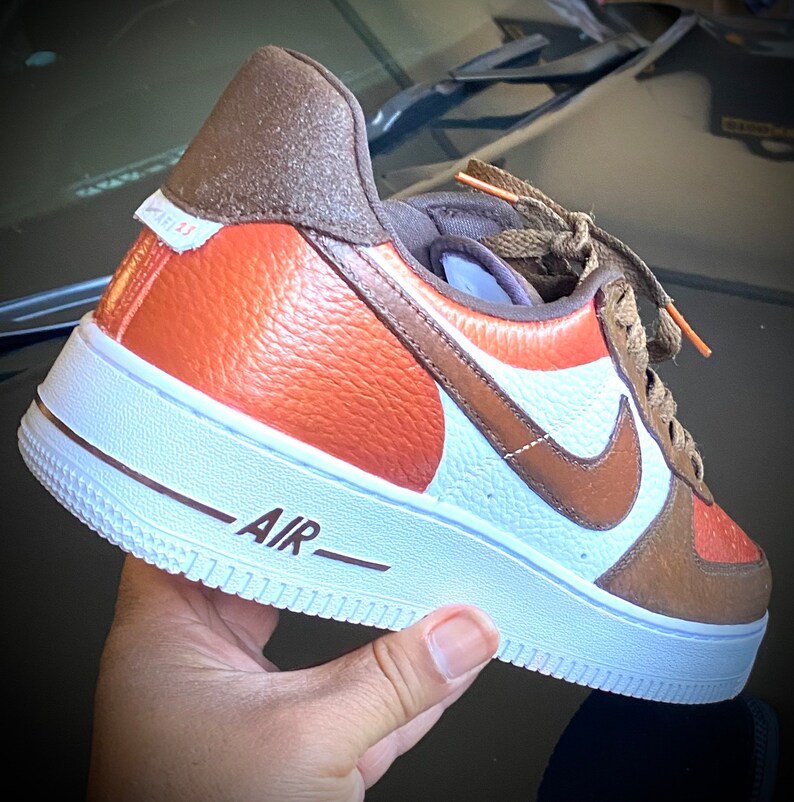 Nike Air Force One Brown Copper Custom / AF1 23 - Etsy