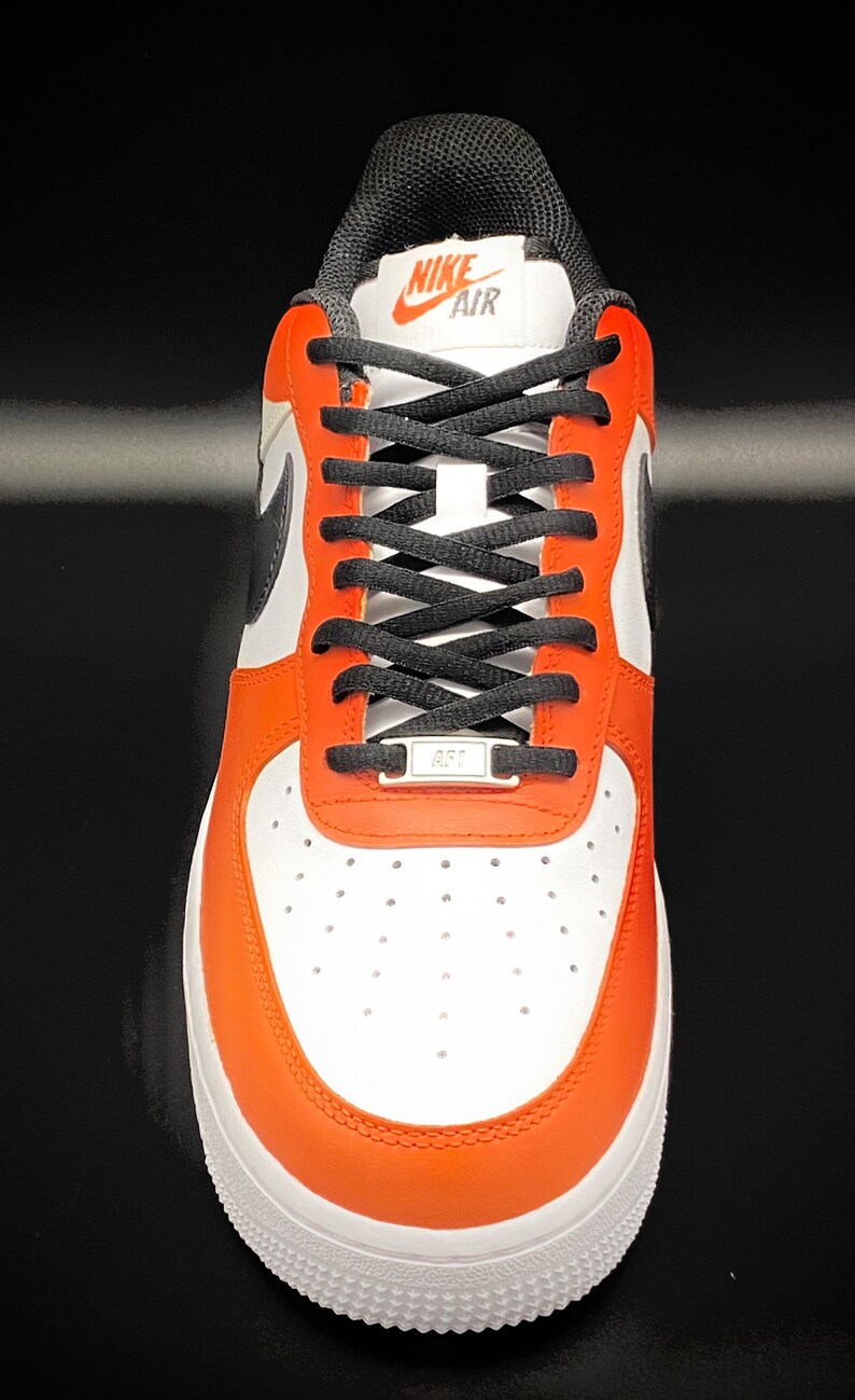 Nike Air Force One Orange Custom Shoe/ AF1 23 - Etsy