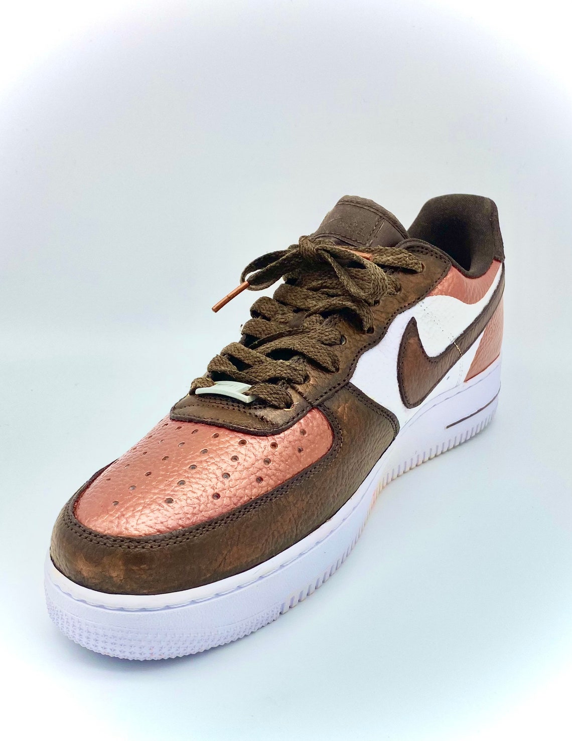Nike Air Force One Brown Copper Custom / AF1 23 - Etsy