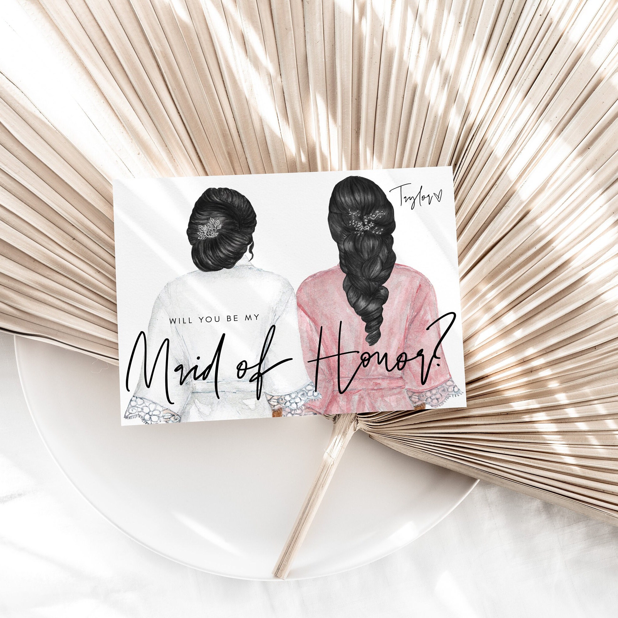 Modern Maid of Honor Proposal Card, Matron of Honor Proposal, Women in ...