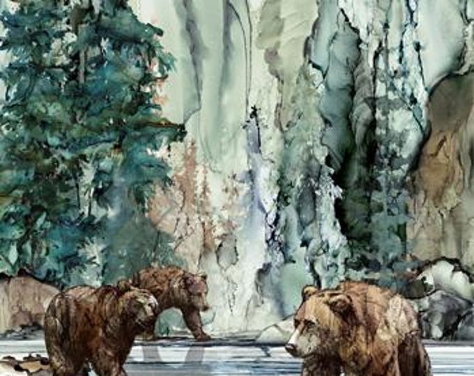Northern Peaks Bear Panel by Northcott - DP25165-74 - With Free US ...