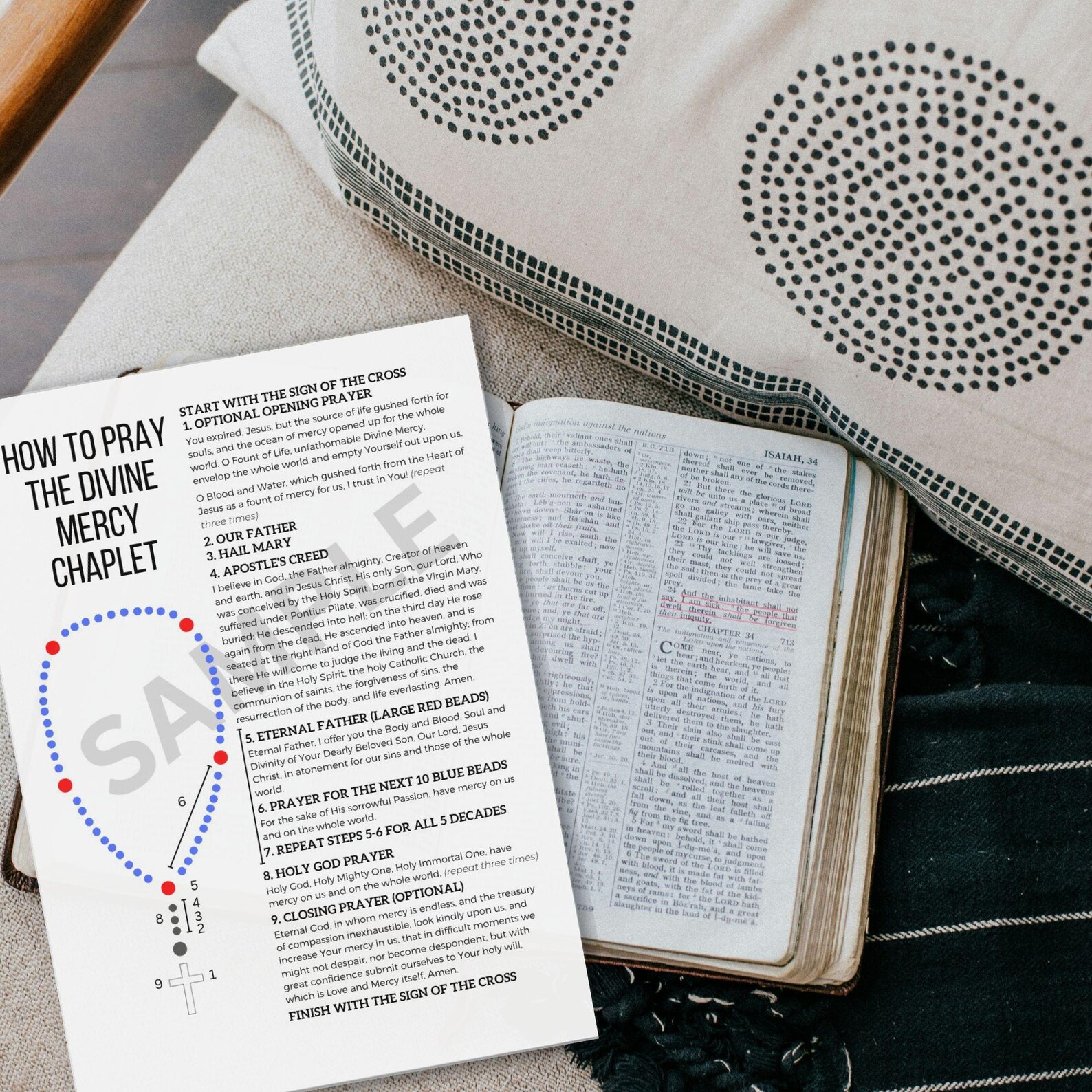 How to Pray Divine Mercy Chaplet, Divine Mercy Rosary Beads, Group ...