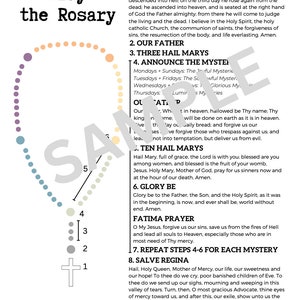 Boho How to Pray the Rosary, Group Prayer Reference, All Prayers for ...