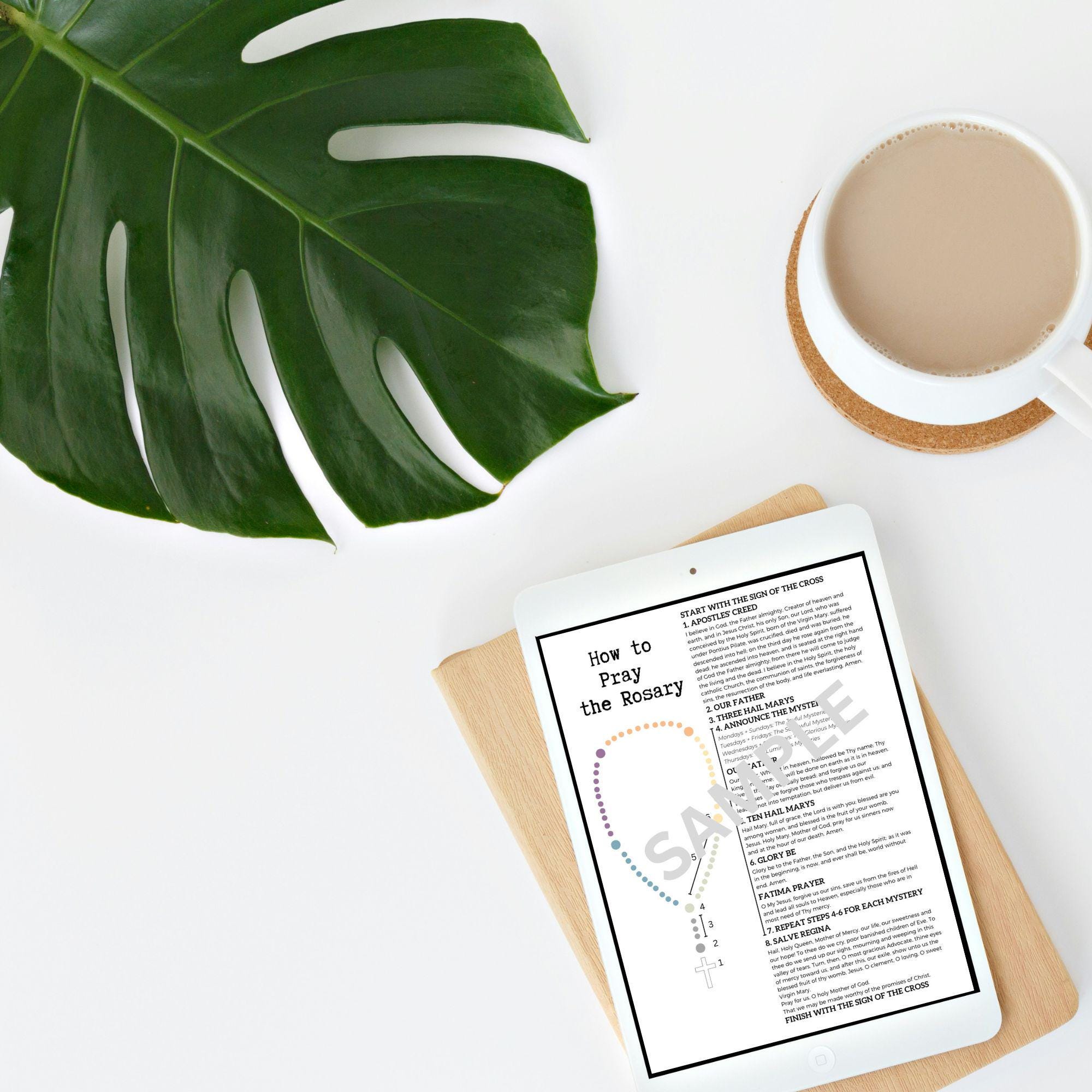 Boho How to Pray the Rosary, Group Prayer Reference, All Prayers for ...