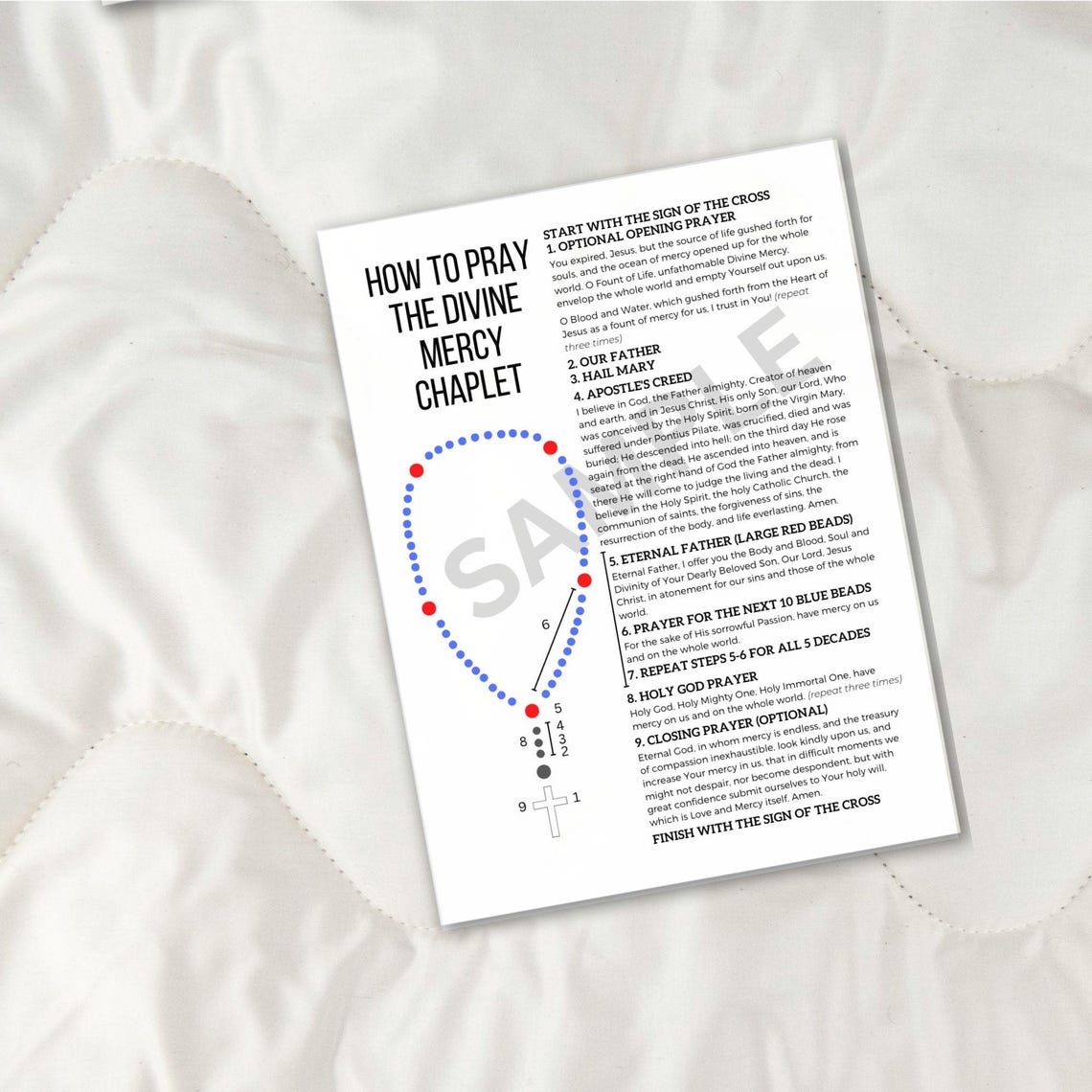 How to Pray Divine Mercy Chaplet, Divine Mercy Rosary Beads, Group ...