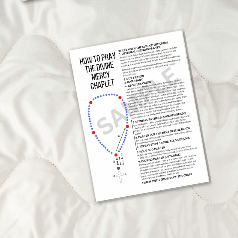 How to Pray Divine Mercy Chaplet, Divine Mercy Rosary Beads, Group ...