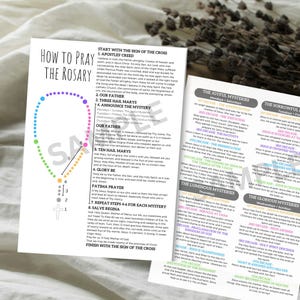Rainbow How to Pray the Rosary,group Prayer Reference,all Prayers for ...