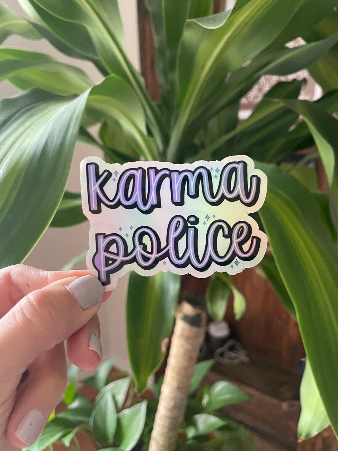 Sticker Karma Police Radiohead Holographic Sticker - Etsy