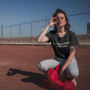 Prison Wife Era Felony Prison Humor Jail Gag Gift Unisex Garment-dyed T ...