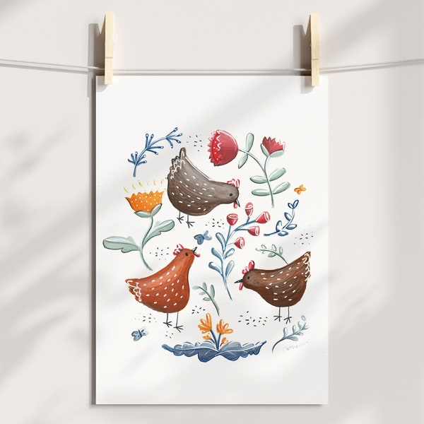 Chicken Poster - Etsy
