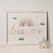 Rainbow Personalized Name Print, Illustration, Baby Child Room ...