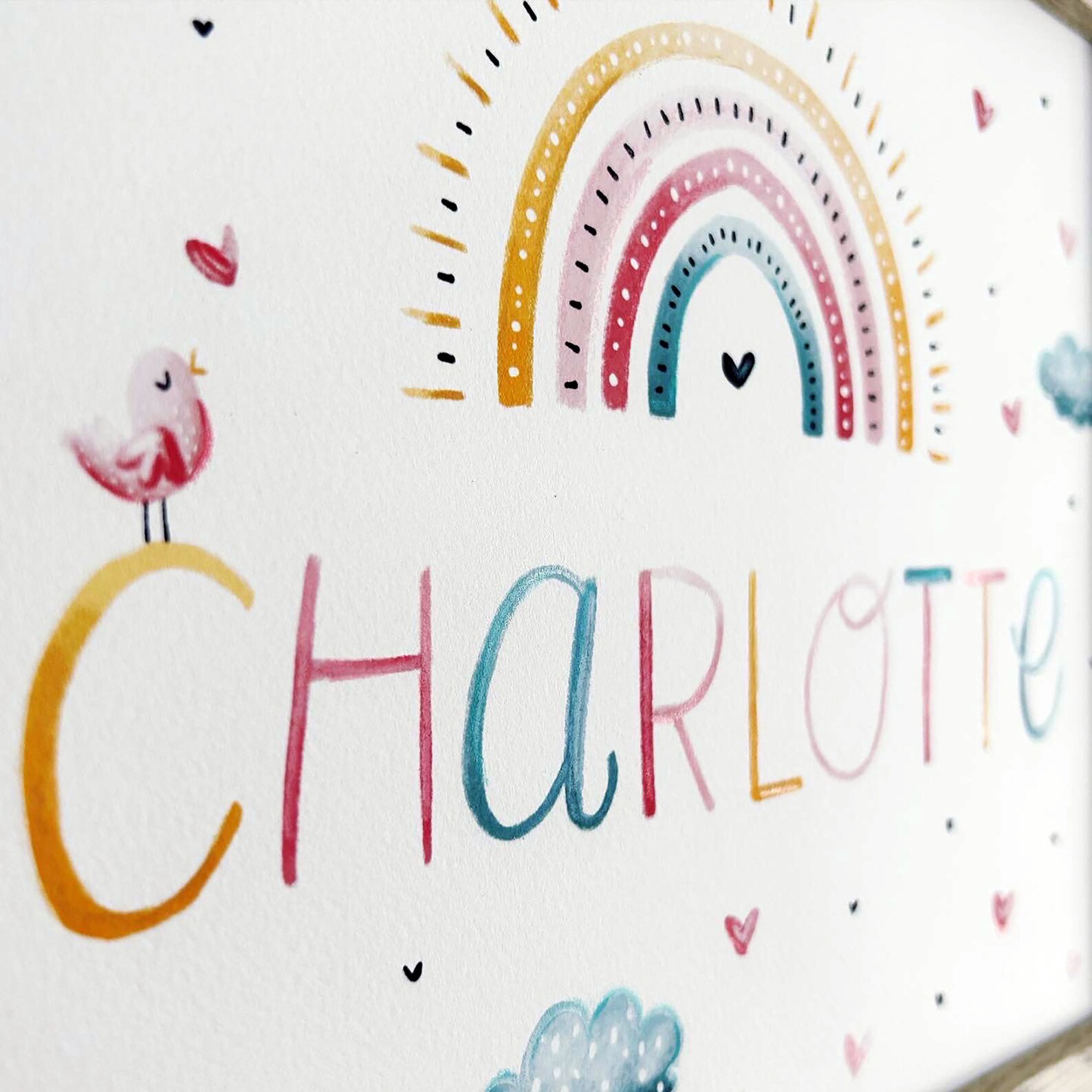 Rainbow Personalized Name Print, Illustration, Baby Child Room ...