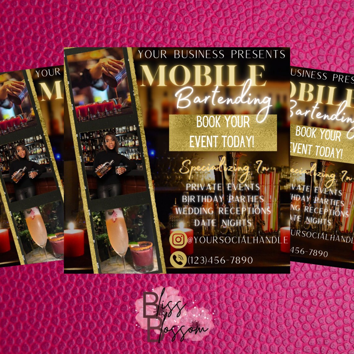 DIY Bartending Flyer, Travel Bartender, Event Bartender - Etsy