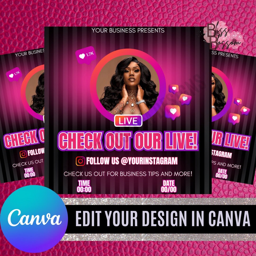 DIY Instagram Live Flyer; Hair Stylist Flyer; Makeup, Esthetician, Hair ...