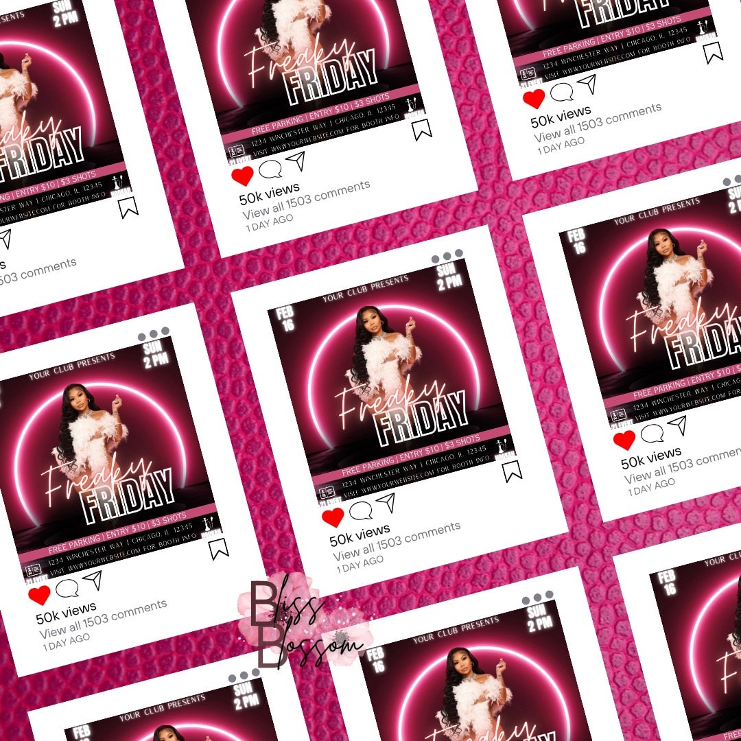 Freaky Friday Club Flyer Party Flyer DJ Flyer - Etsy