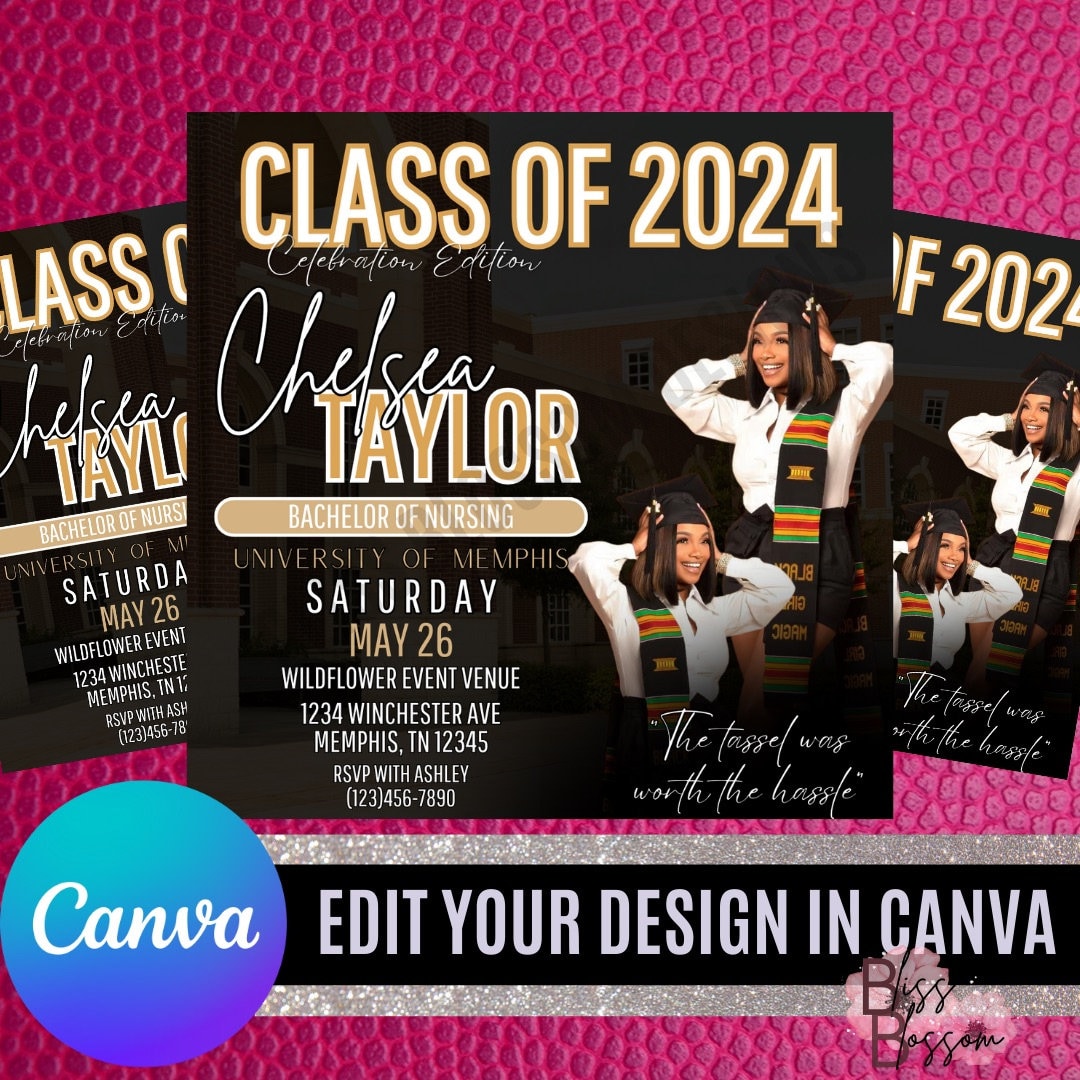 Class of 2024 Graduation Flyer 2024 Grad Flayer Grad Party Flyer DIY ...